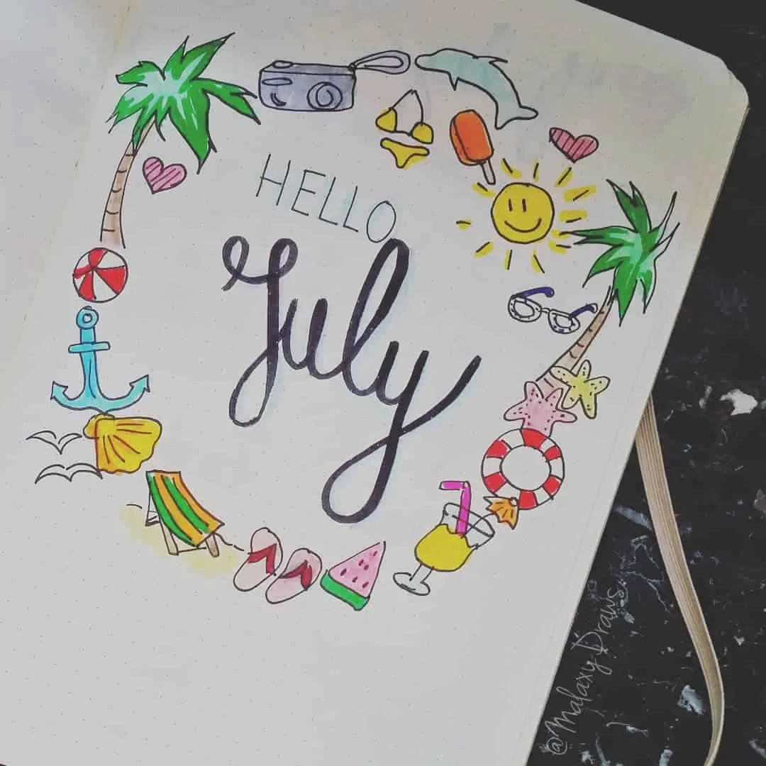 20 July Bullet Journal Ideas You'll Be Excited to Try Out