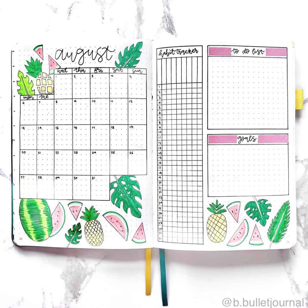 25 Gorgeous August Bullet Journal Ideas to Inspire You!