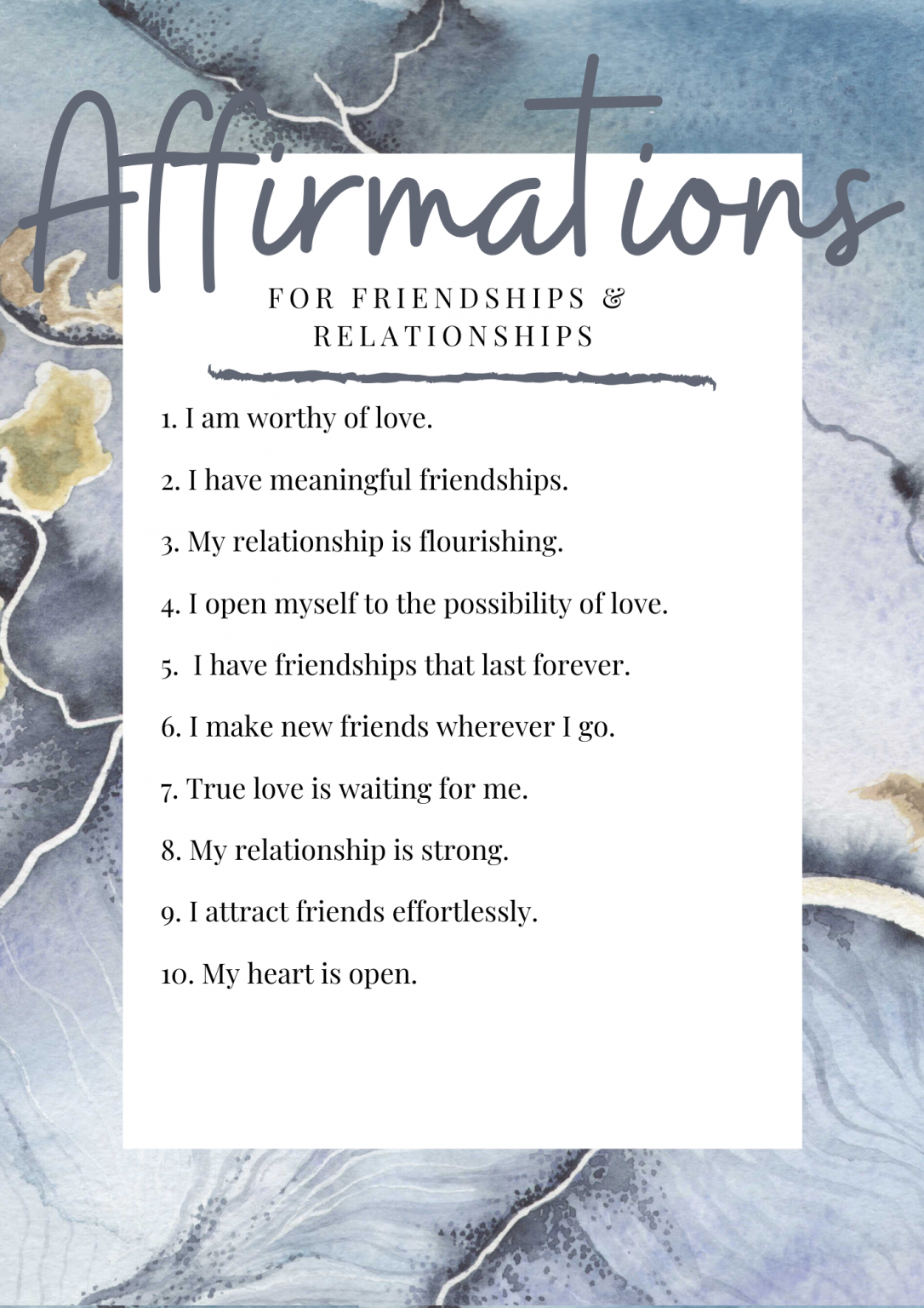 50 Powerful Affirmations for Every Area of Your Life and Tips on How to ...