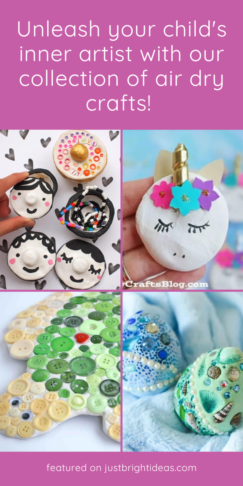 Unleash your child's inner artist with our collection of air dry crafts!