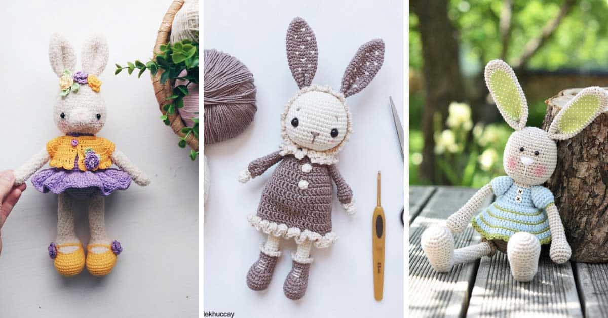 The Cutest Amigurumi Bunny Patterns with Clothes Perfect for Easter!