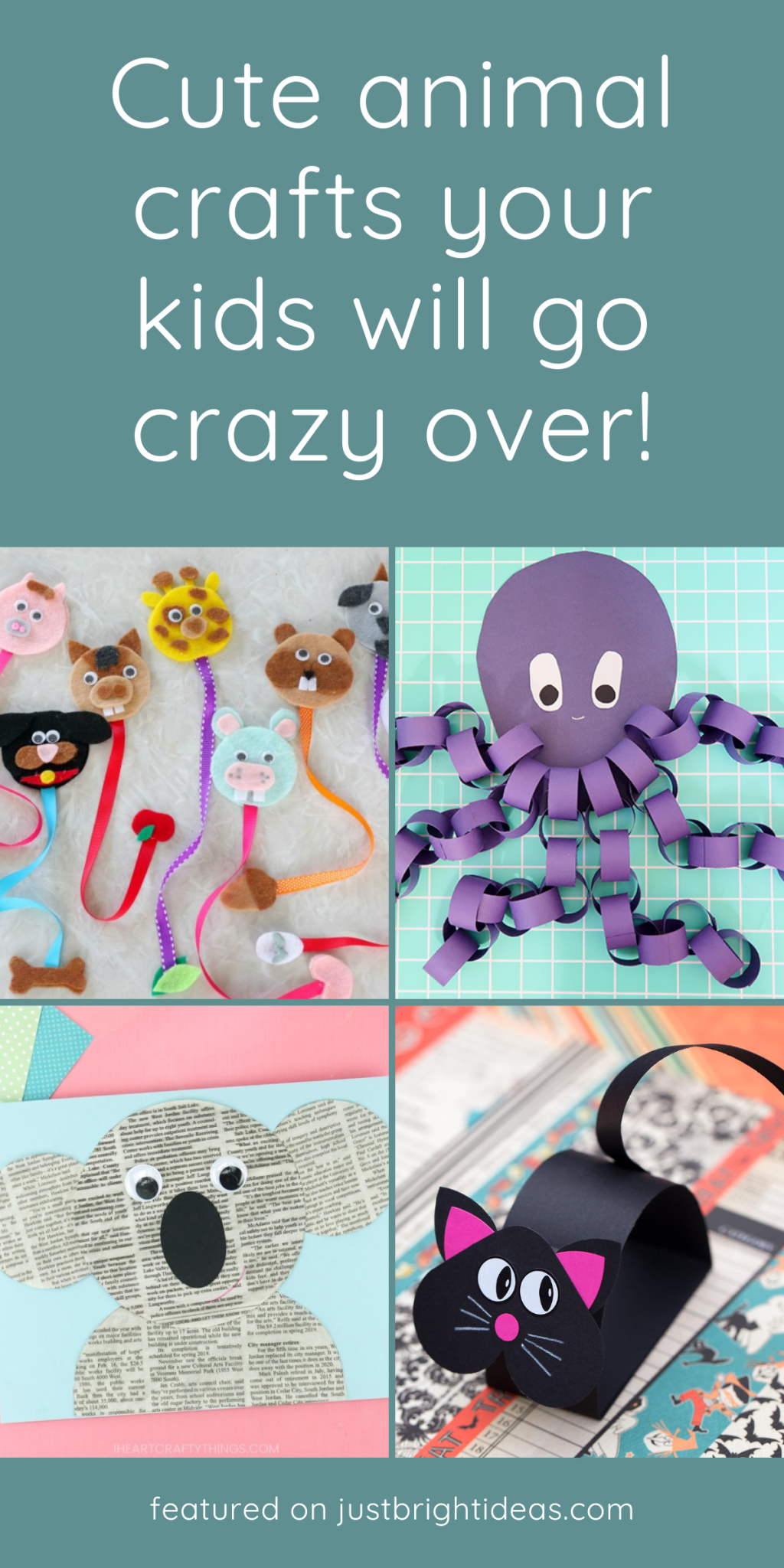 Cute animal crafts your kids will go crazy over!