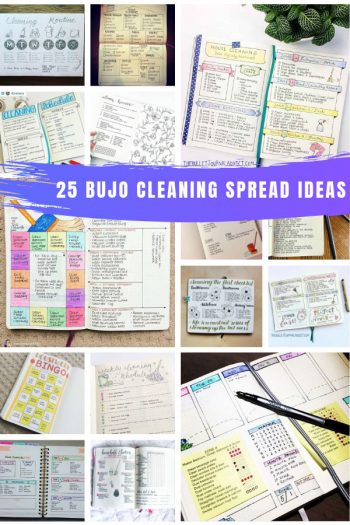 25 Bullet Journal Cleaning Schedule Spreads {to turn you into a ...