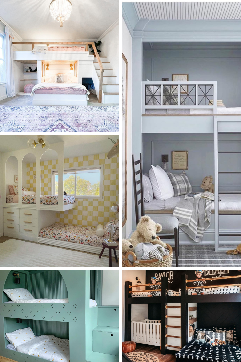Creative Built-In Bunk Beds for Kids’ Rooms
