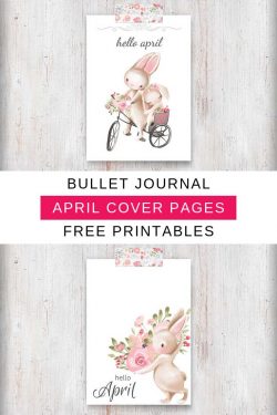 Free April Cover Page Bullet Journal Printables to Welcome the Spring!