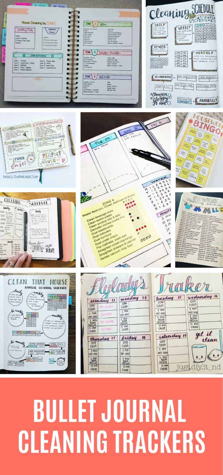 Bullet Journal Cleaning Schedules {to turn you into a domestic goddess!}