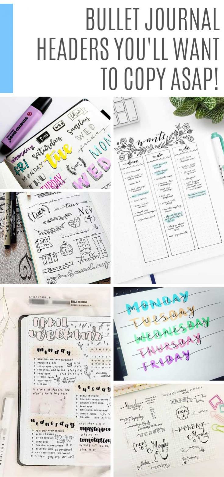 25 Bullet Journal Headers You Need to Try ASAP to Liven Up Your BUJO!