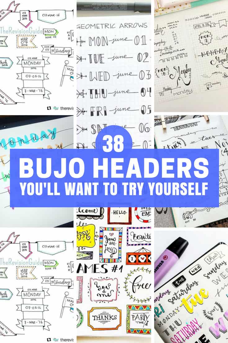 38 Creative Bullet Journal Headers You'll Want to Try for Yourself