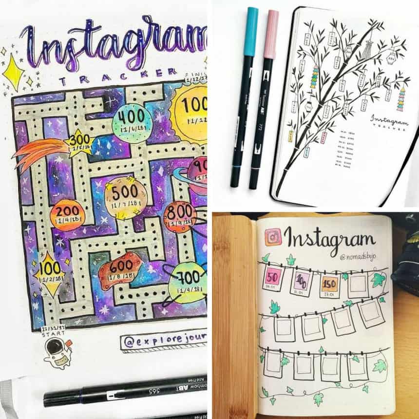 12 Genius Bullet Journal Instagram Trackers You'll Want to Copy