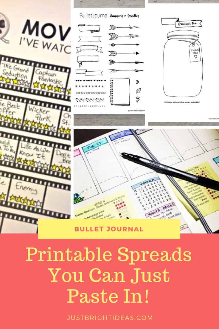 Bullet Journal Printables {You can still be creative when you're short ...