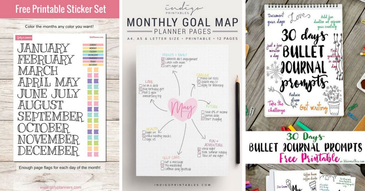 15 Creative Bullet Journal Printables for When You Don't Have Time to Be