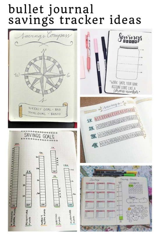 Bullet Journal Savings Trackers {Save money and smash your goals!}
