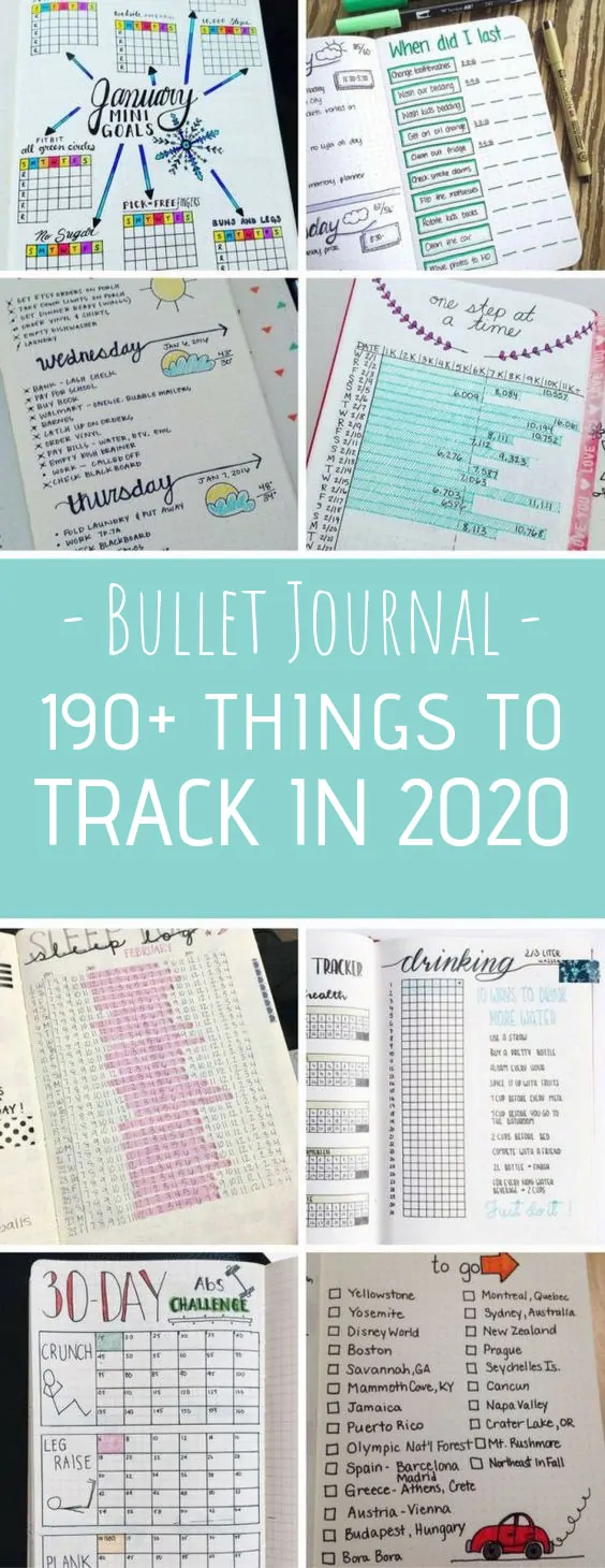 190+ Bullet Journal Ideas 2020 {The ULTIMATE List of Trackers and ...