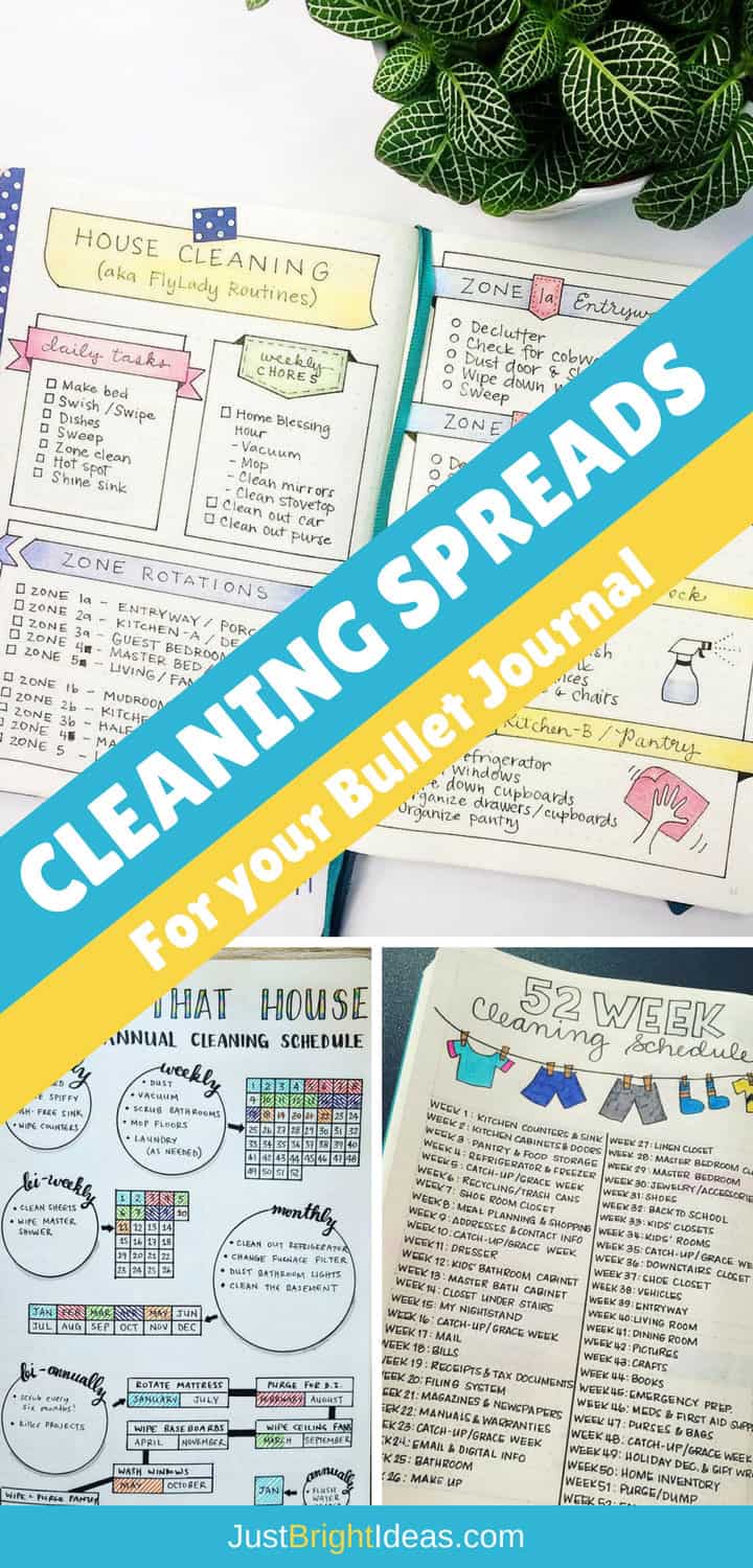 19 Bullet Journal Cleaning Schedules to Make Chores a Little Less Dull