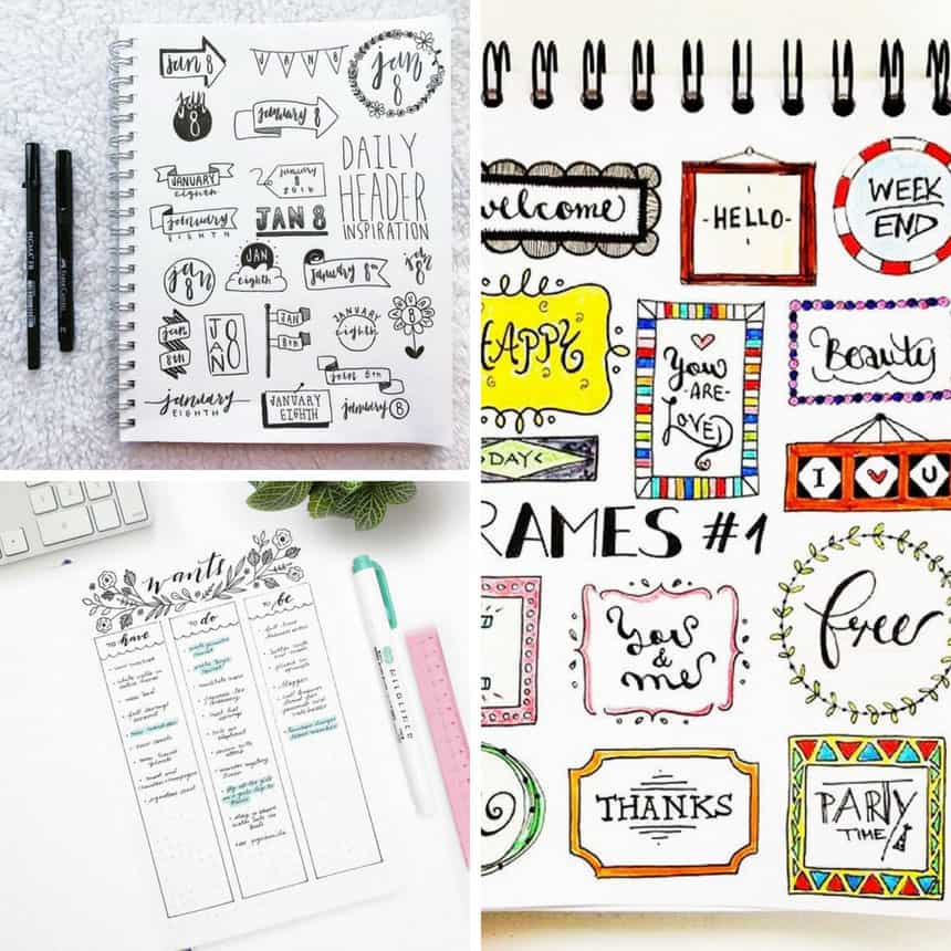 38 Creative Bullet Journal Headers You'll Want to Try for Yourself