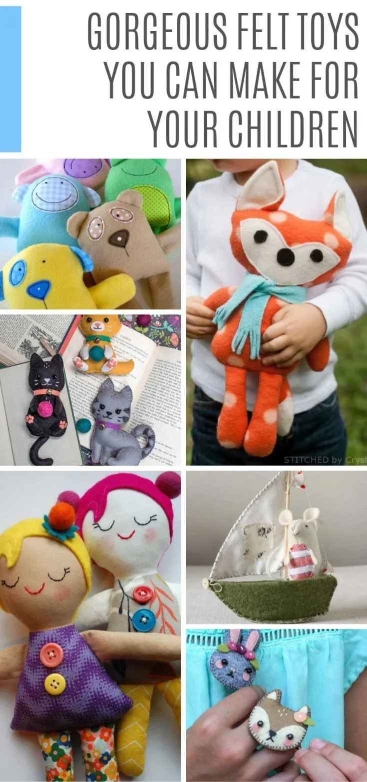 33 Super Cute Felt Toy Patterns Your Kids Will Love to Play With!