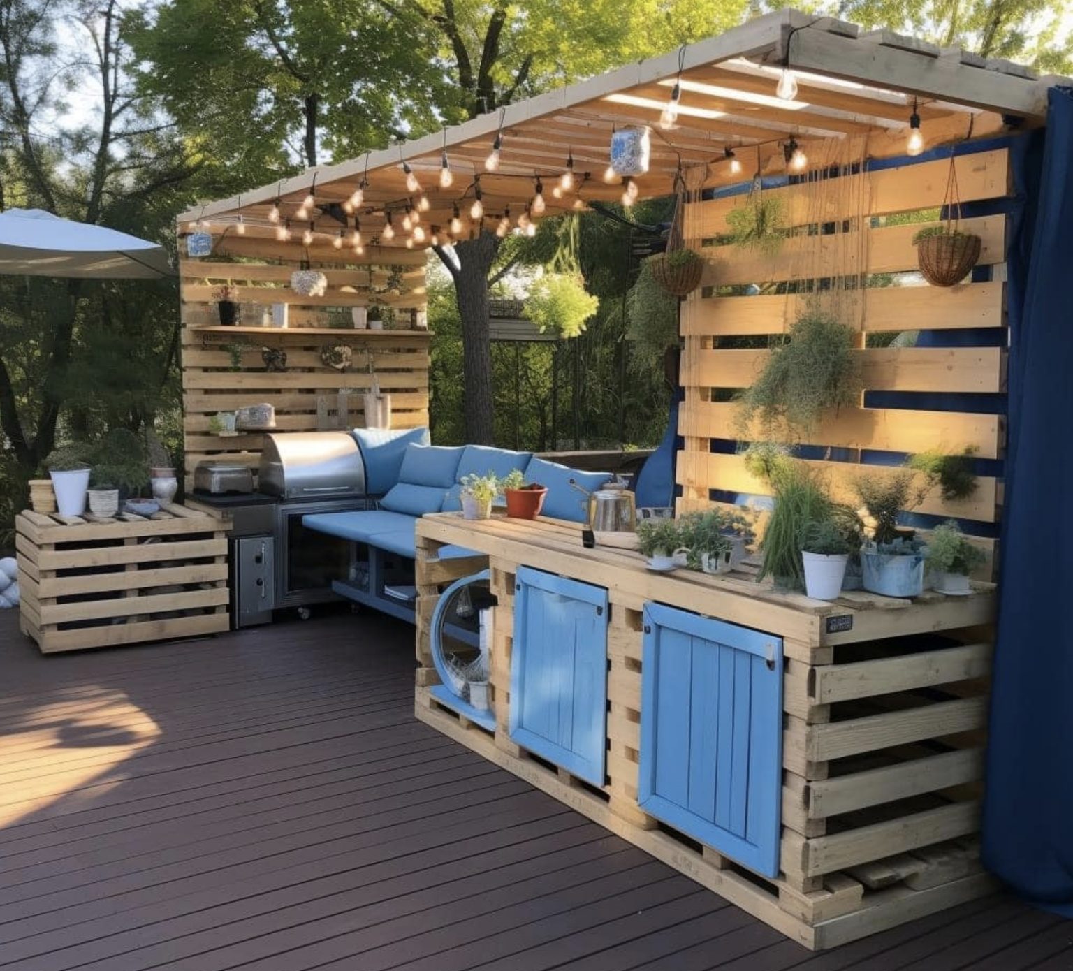 Build Your Dream Outdoor Kitchen with Wooden Pallets