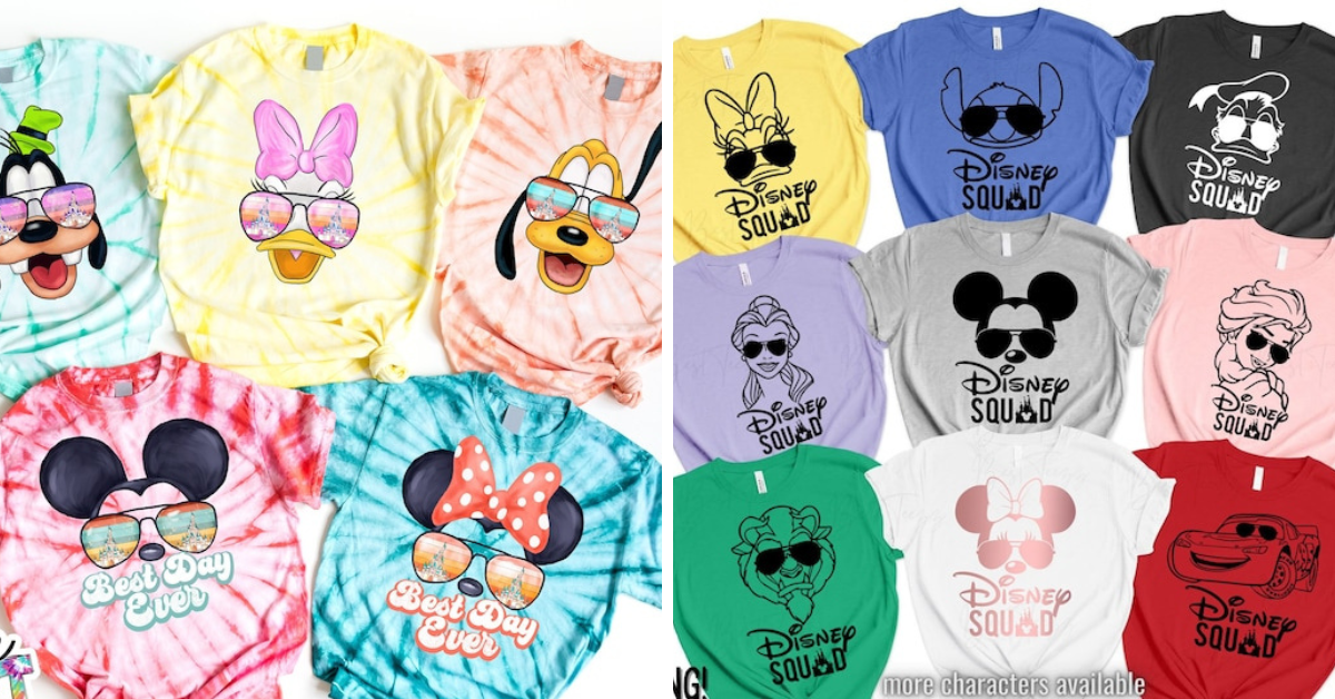 Use your cricut to make the cutest shirts to wear on your disney vacation