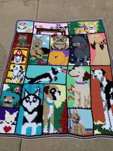 18 Free Dog Blanket Crochet Patterns