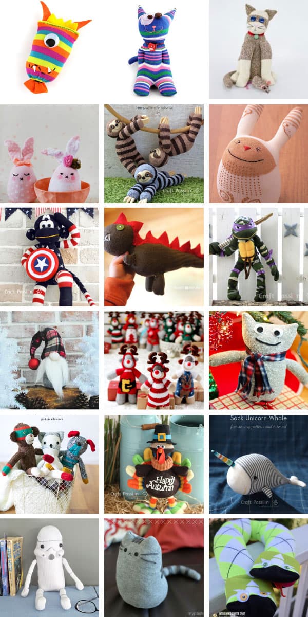 25 Easy DIY Sock Plushies and Animals You'll Want to Make this Weekend
