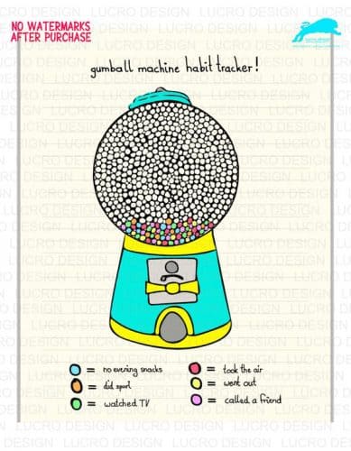 Gumball Mood Tracker {To track your emotions in your Bullet Journal}