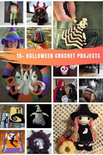 15+ Cute and Creepy Halloween Crochet Projects {Wreaths, Blankets and ...