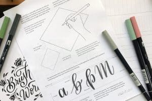Bullet Journal Lettering Worksheet {Make your journal look pretty!}