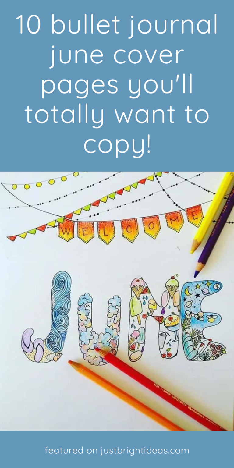 10 bullet journal cover pages for june you'll totally want to copy!