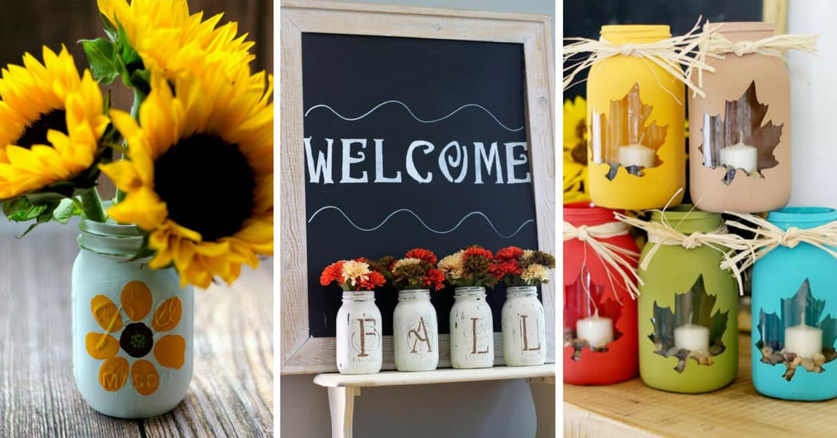 18 Fabulous Fall Mason Jar Craft Ideas Your Mantel Will Love!