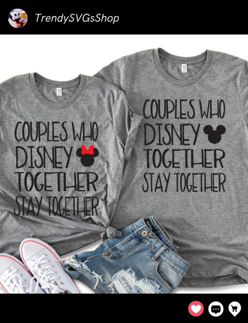 Make your trip magical with these cute couple's Disney shirts