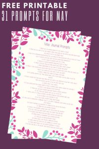 31 May Journal Prompts - Includes a Free Printable