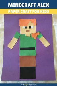 Minecraft Alex Paper Craft for Kids