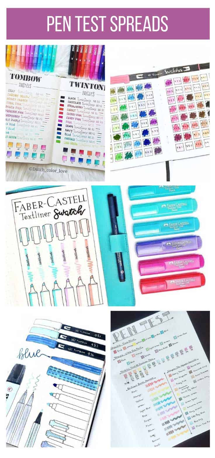 Bullet Journal Pen Test Spreads You'll Want to Try for Yourself!