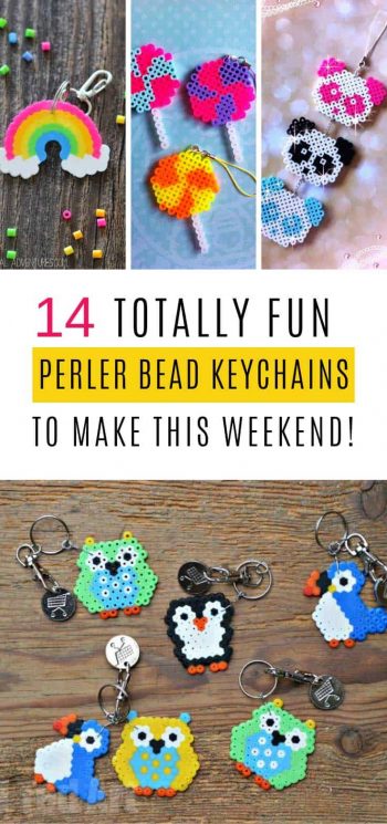 These Perler Bead Keychains are the Perfect Back to School Craft