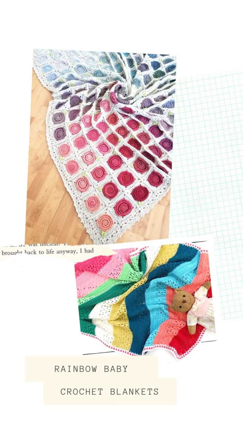 Celebrate with these Colorful Crochet Rainbow Baby Blankets