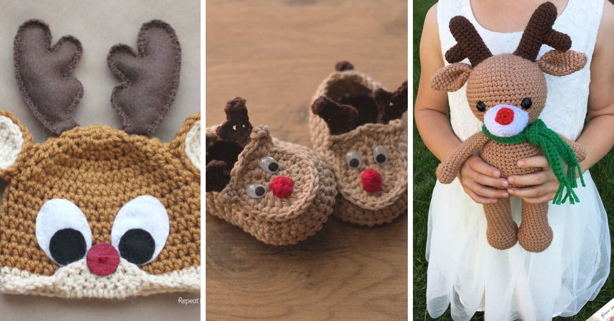 Rudolph Crochet Patterns {Get in the Christmas spirit with these reindeer!}