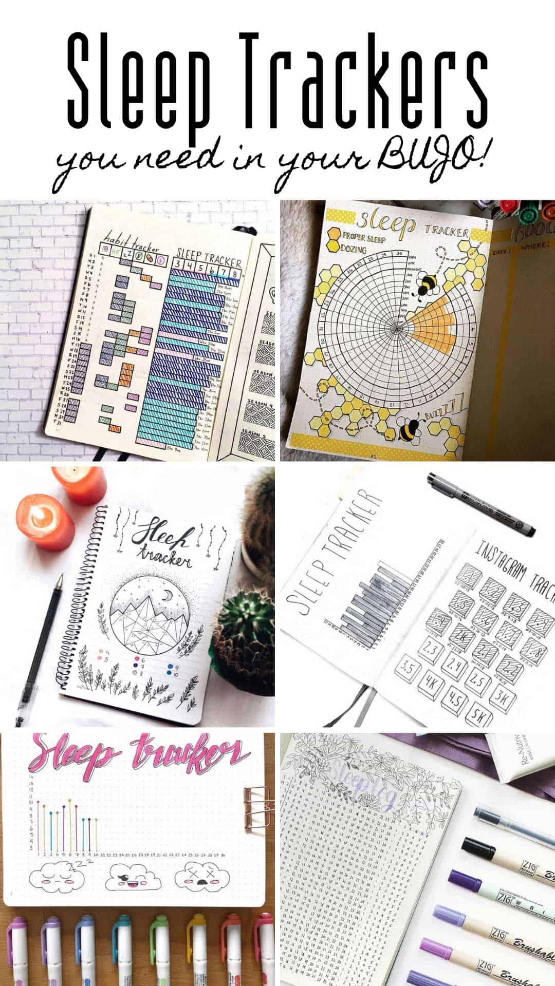 Bullet Journal Sleep Tracker Spreads {Monitor your Zzzzzzzs!}