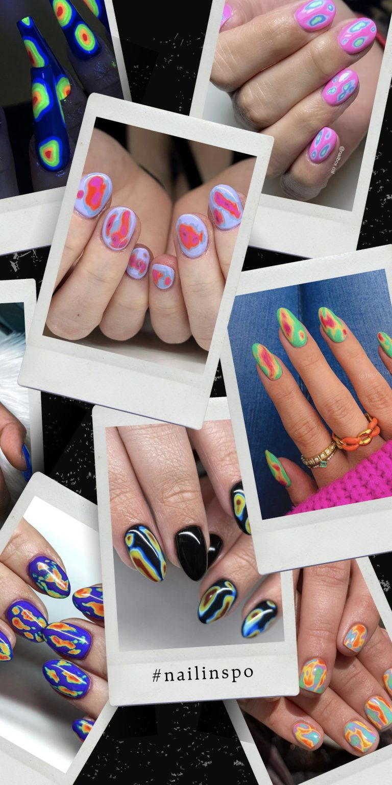 Heat Up Your Style: Stunning Thermal Map-Inspired Nail Designs