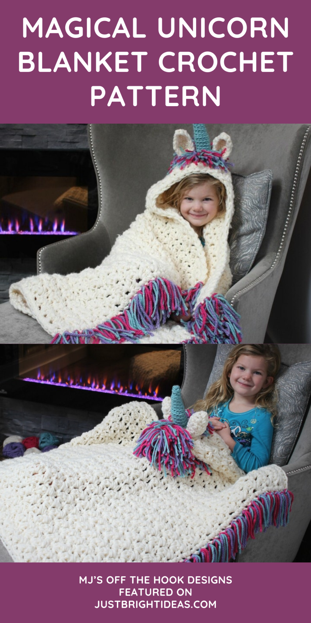 This Unicorn Blanket Crochet Pattern is Totally MAGICAL!