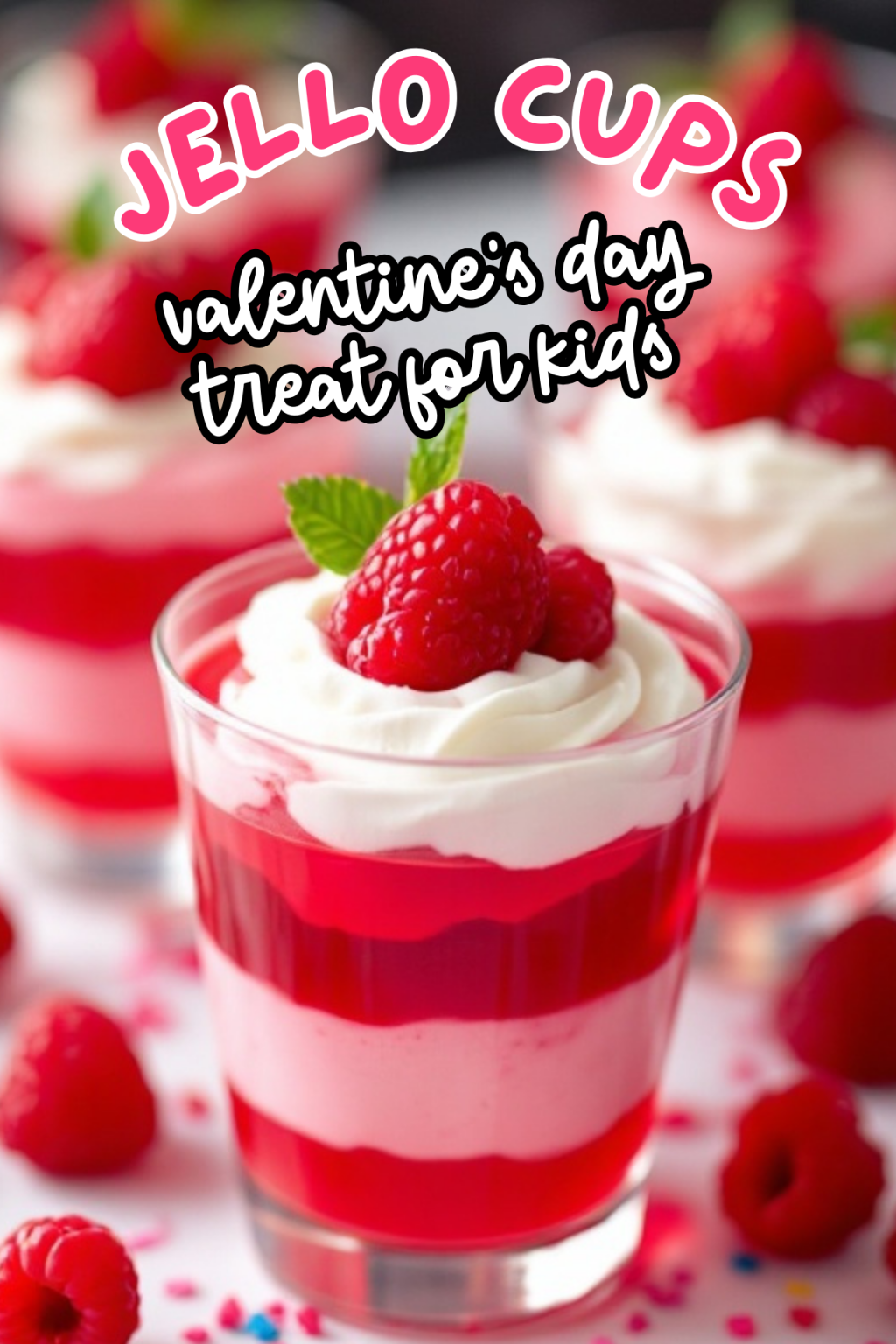 Raspberry Jello Cups: The Perfect Valentine's Day Party Dessert