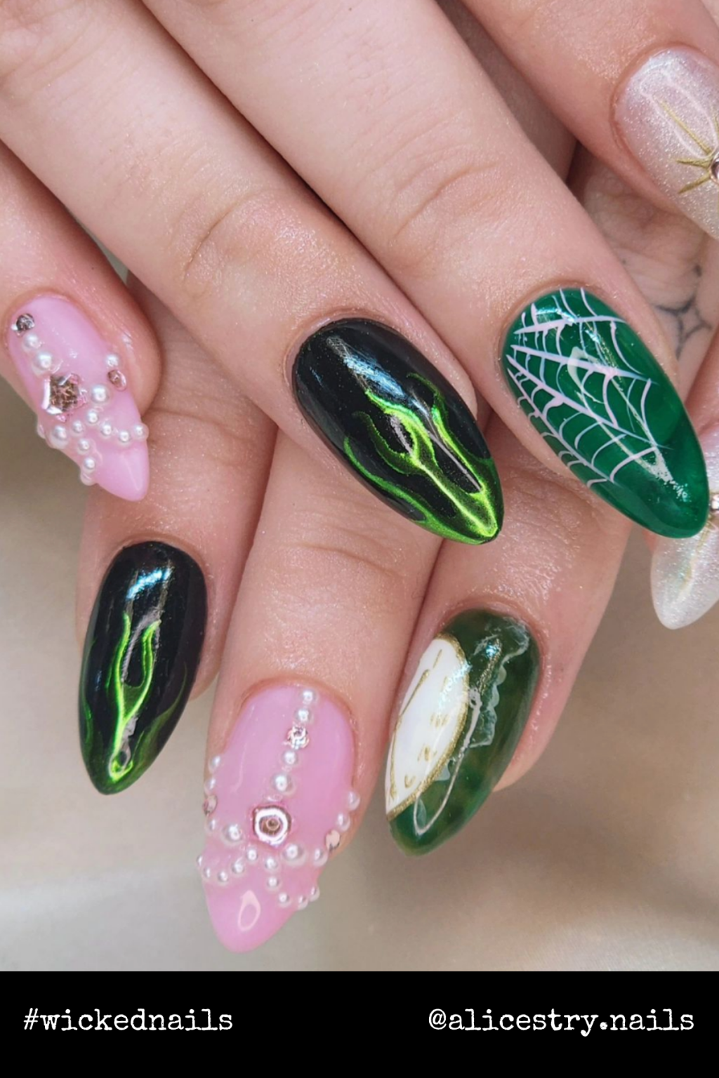 20 Spellbinding Wicked Nail Art Ideas Inspired by Glinda and Elphaba