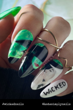 20 Spellbinding Wicked Nail Art Ideas Inspired by Glinda and Elphaba